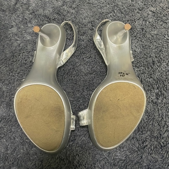 Deb | Shoes | Silver Heels | Poshmark